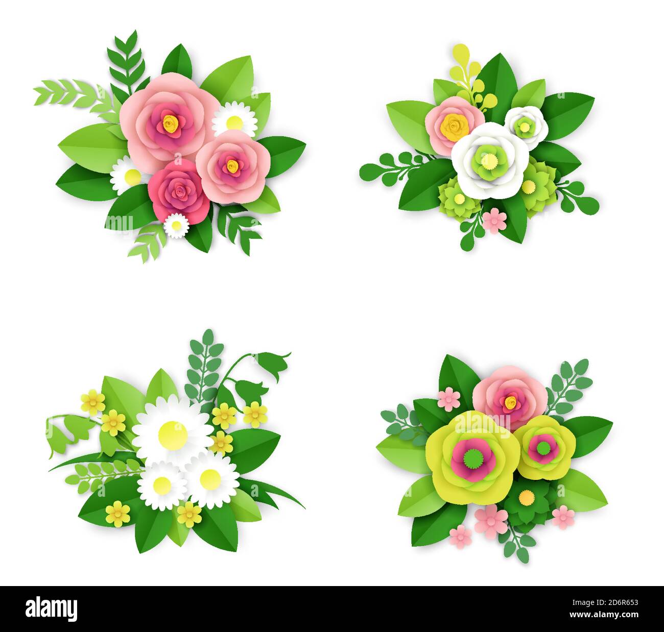 Arrangement of bouquets Stock Vector Images - Alamy