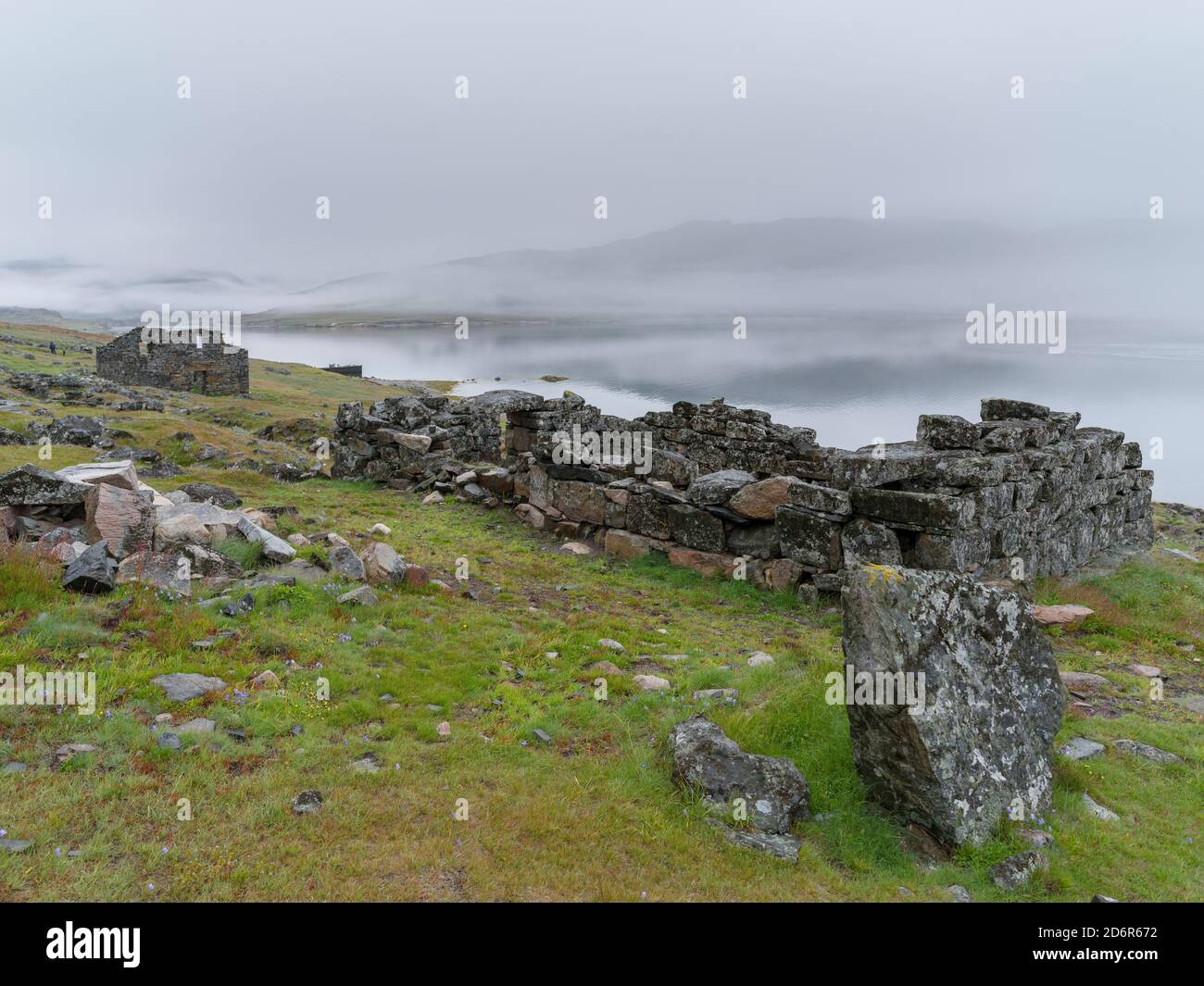 Hvalsey, a norse (viking) settlement in Greenland on the shore of ...