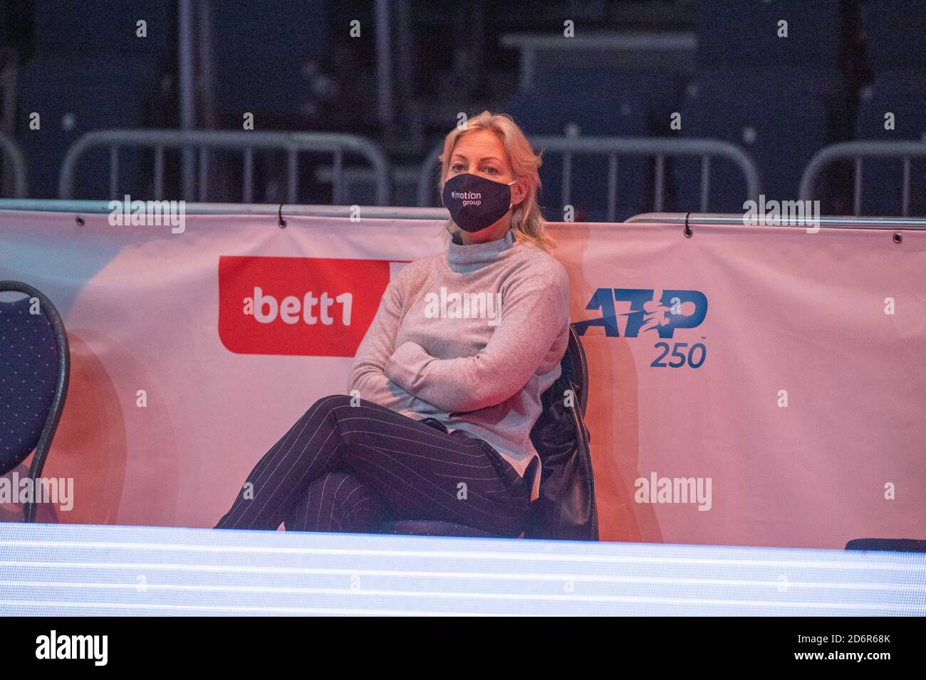 BARBARA RITTNER (Tournament Director, GER) sits on the edge of the ...