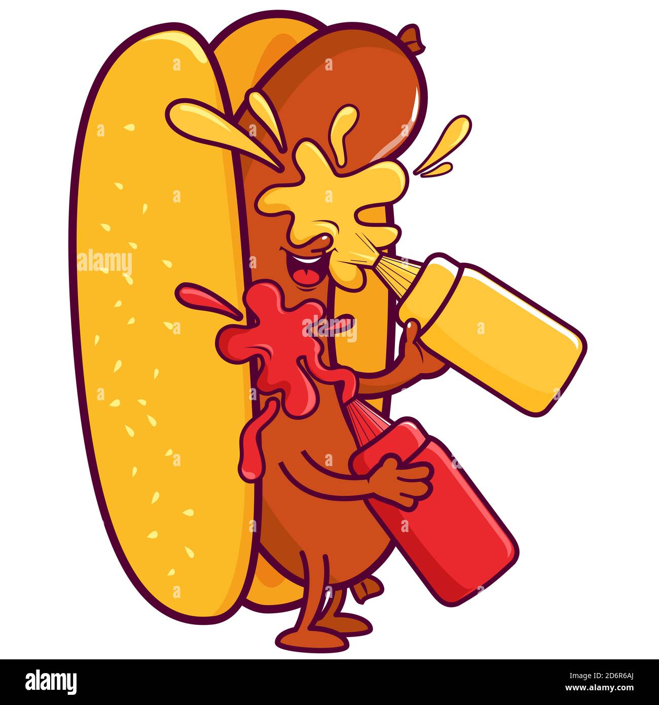 Cartoon hotdog hi-res stock photography and images - Alamy