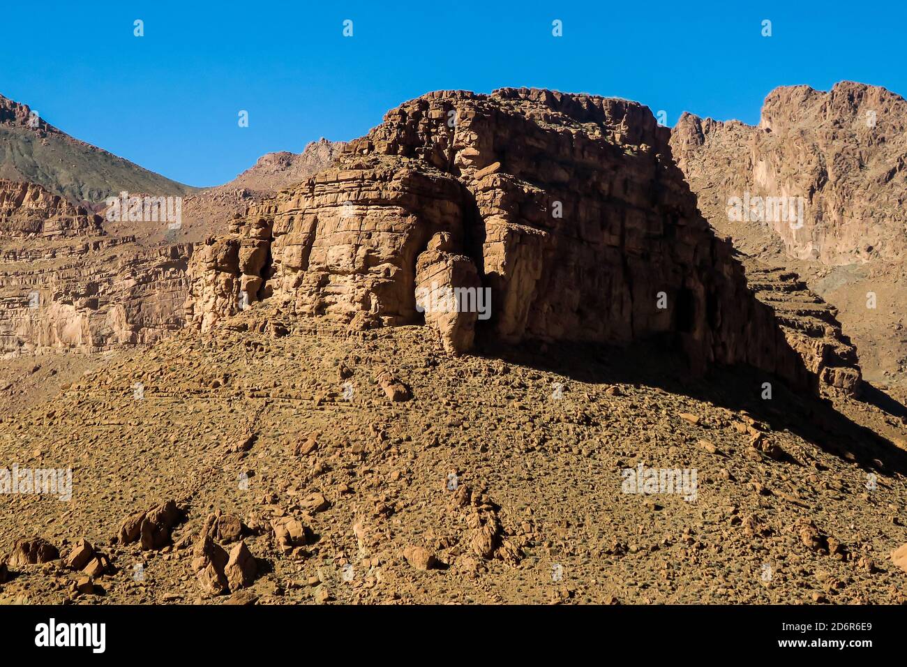 red rocks in desert, photo as background Stock Photo - Alamy