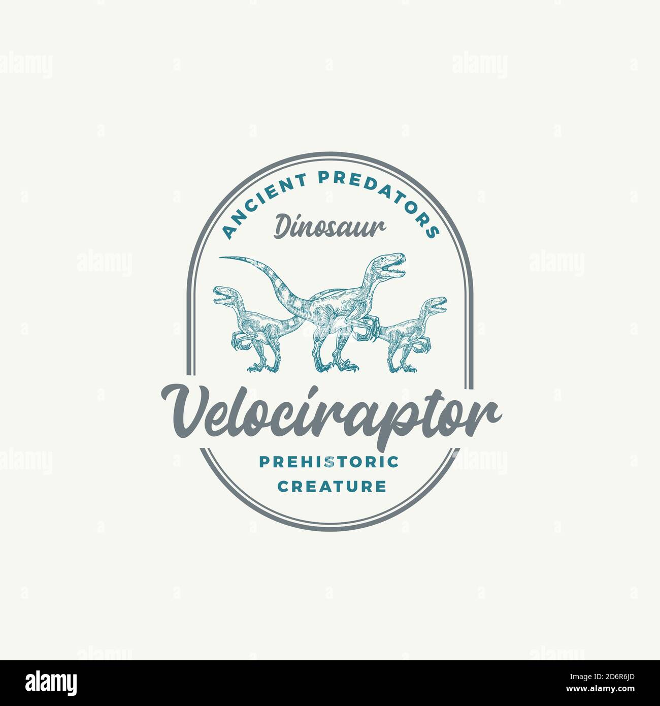 Prehistoric Creature Raptor Dinosaur Abstract Sign, Symbol or Logo ...