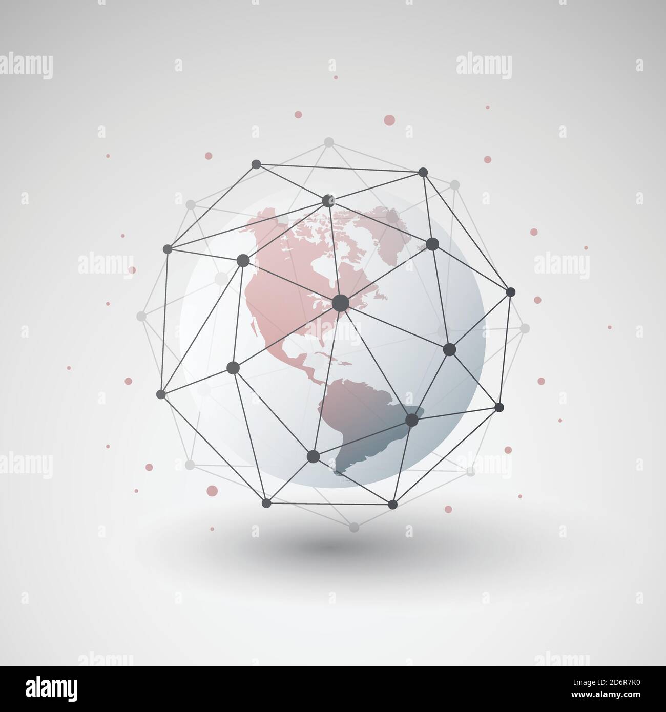 Cloud Computing and Networks Design Concept with Polygonal Sphere and ...
