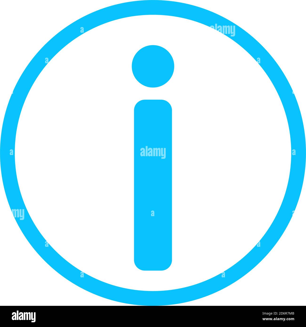 Info icon flat. Blue pictogram on white background. Vector illustration ...