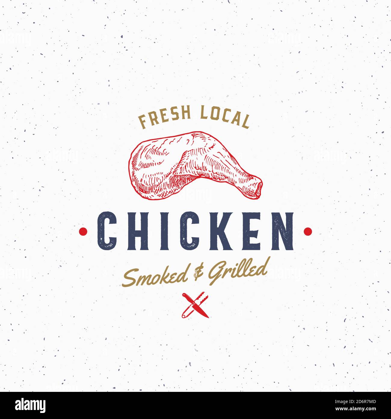 Fresh Local Poultry Meat Typography Label, Emblem or Logo Template ...