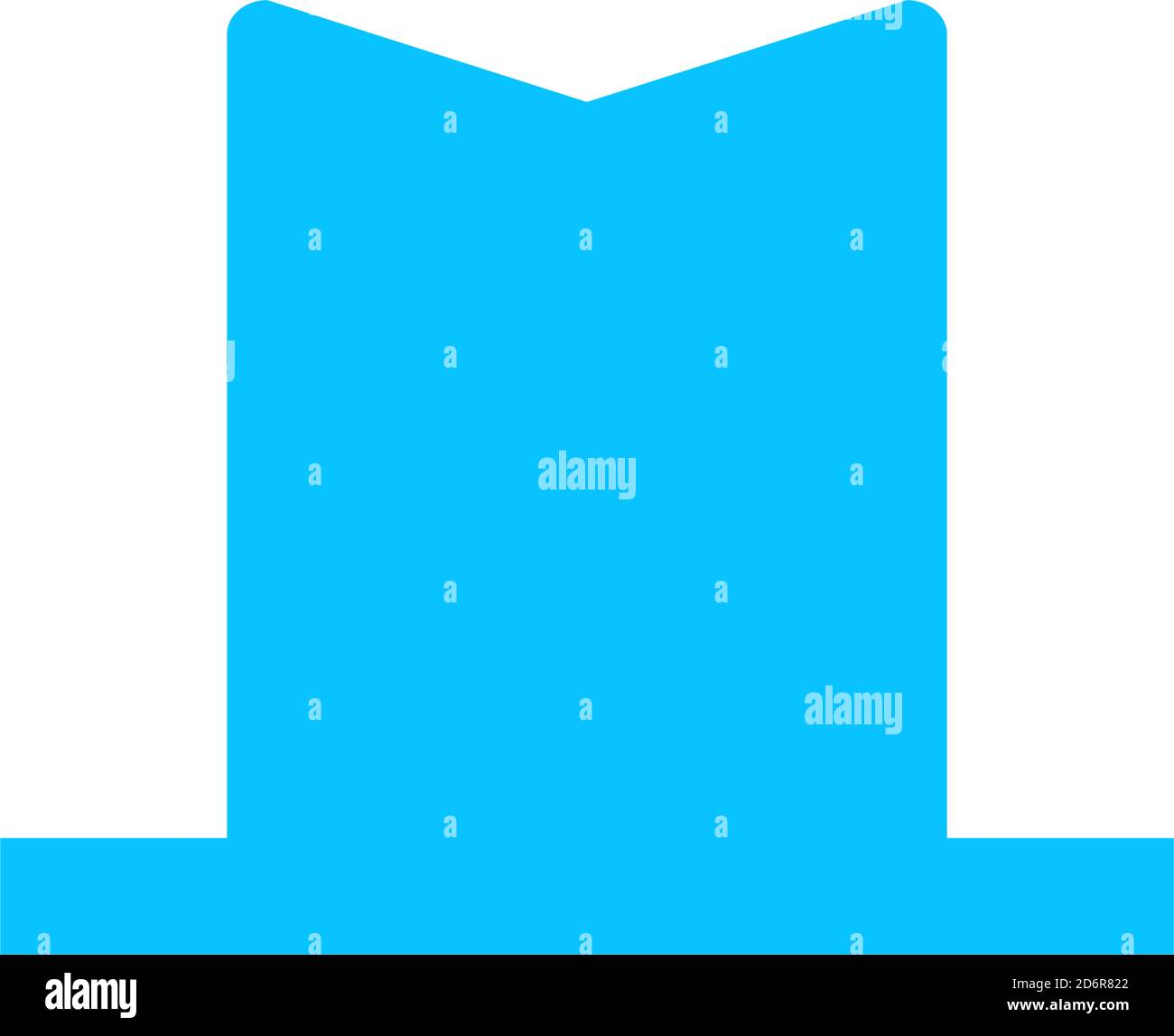 Top hat icon flat. Blue pictogram on white background. Vector ...