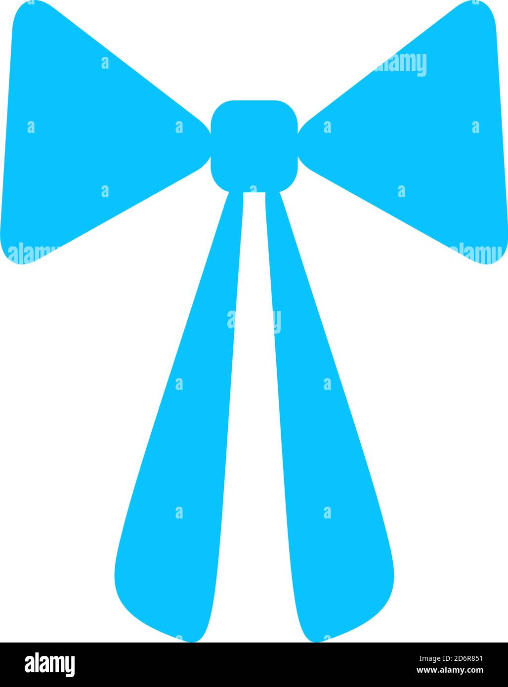 Bow icon flat. Blue pictogram on white background. Vector illustration ...