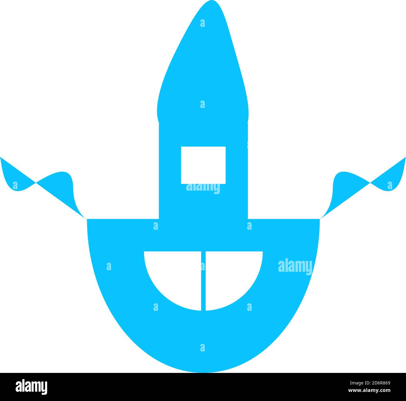 Apron icon flat. Blue pictogram on white background. Vector ...