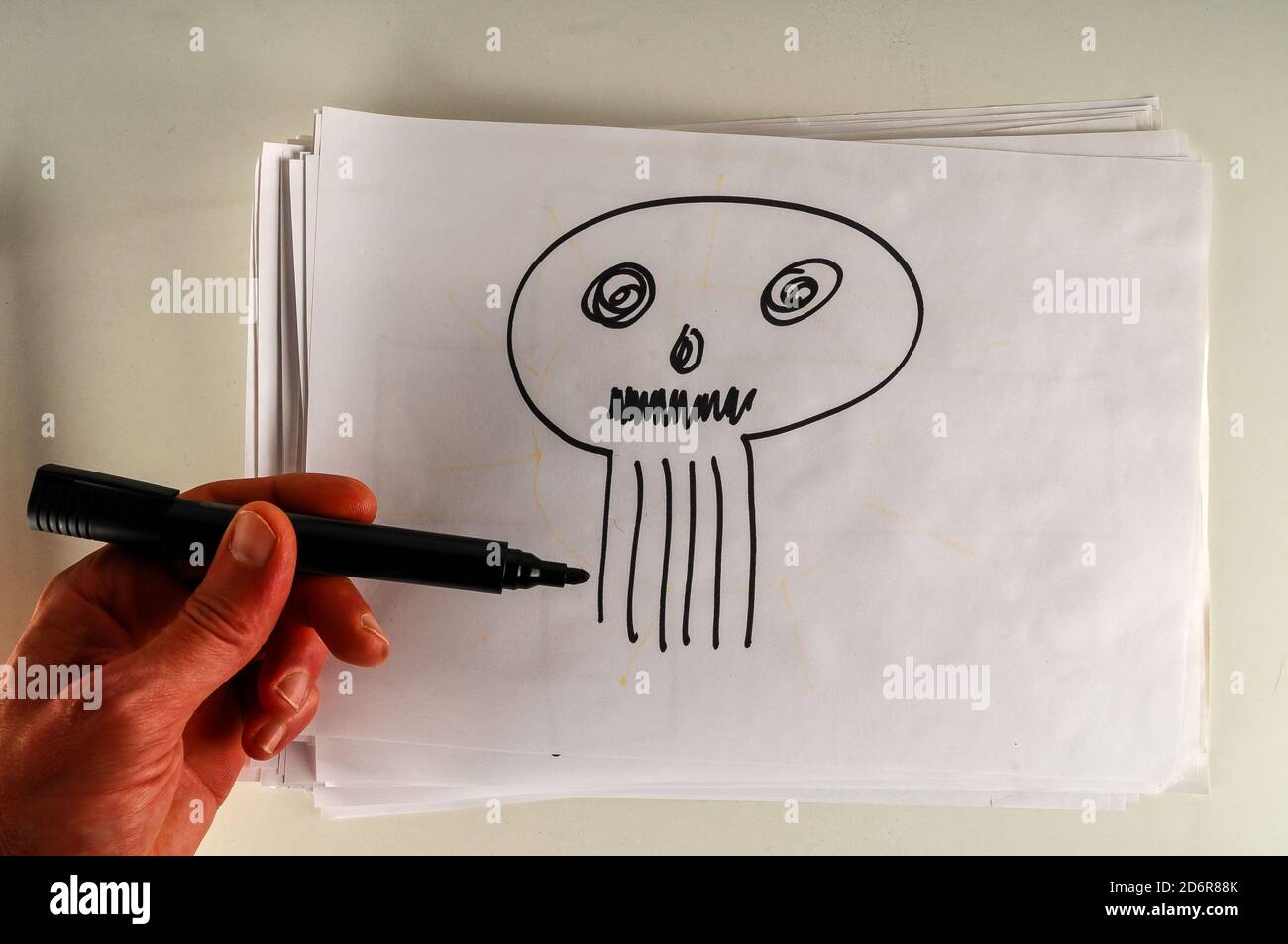 Close-up of sheet with drawing Stock Photo - Alamy
