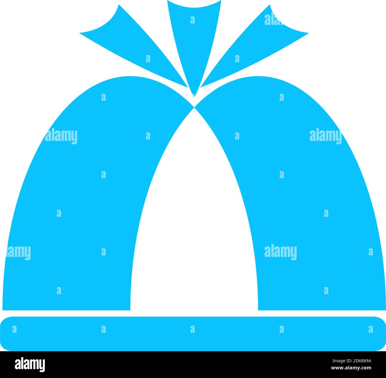 Pope hat icon flat. Blue pictogram on white background. Vector ...