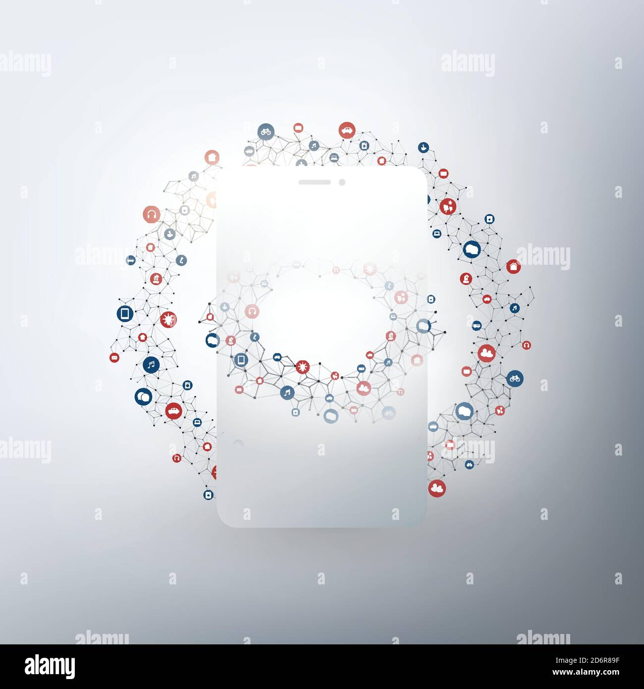 Colorful Cloud Computing, Internet of Things Design Concept with Icons ...