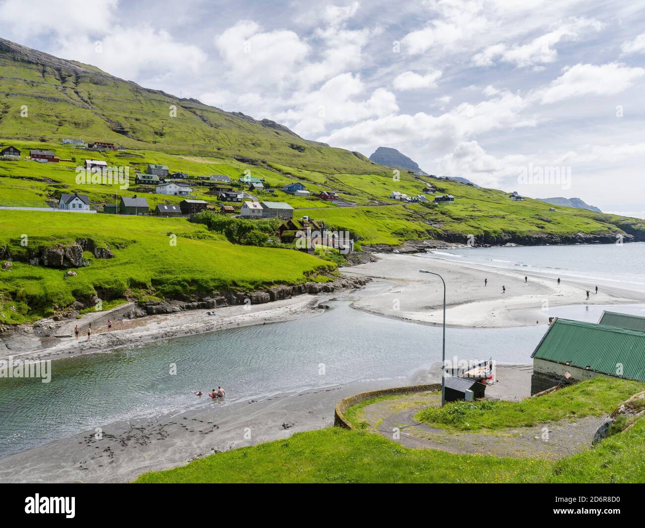 Leynar village, The island Streymoy, one of the two large islands of ...