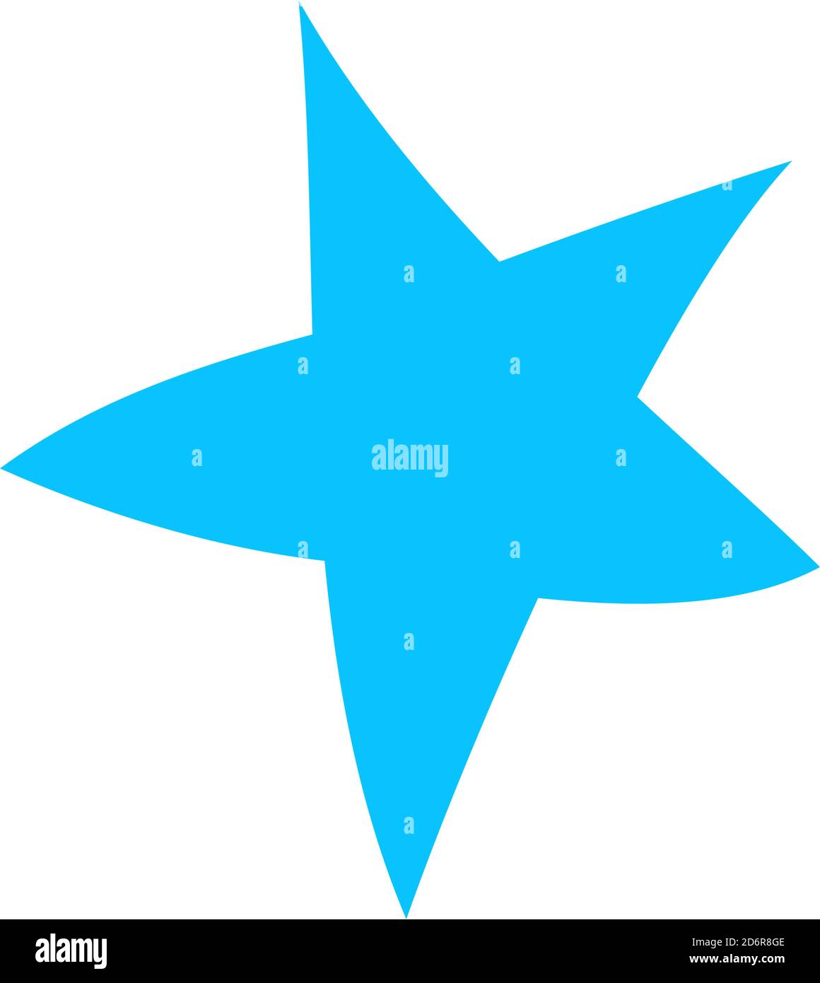 Starfish icon flat. Blue pictogram on white background. Vector ...