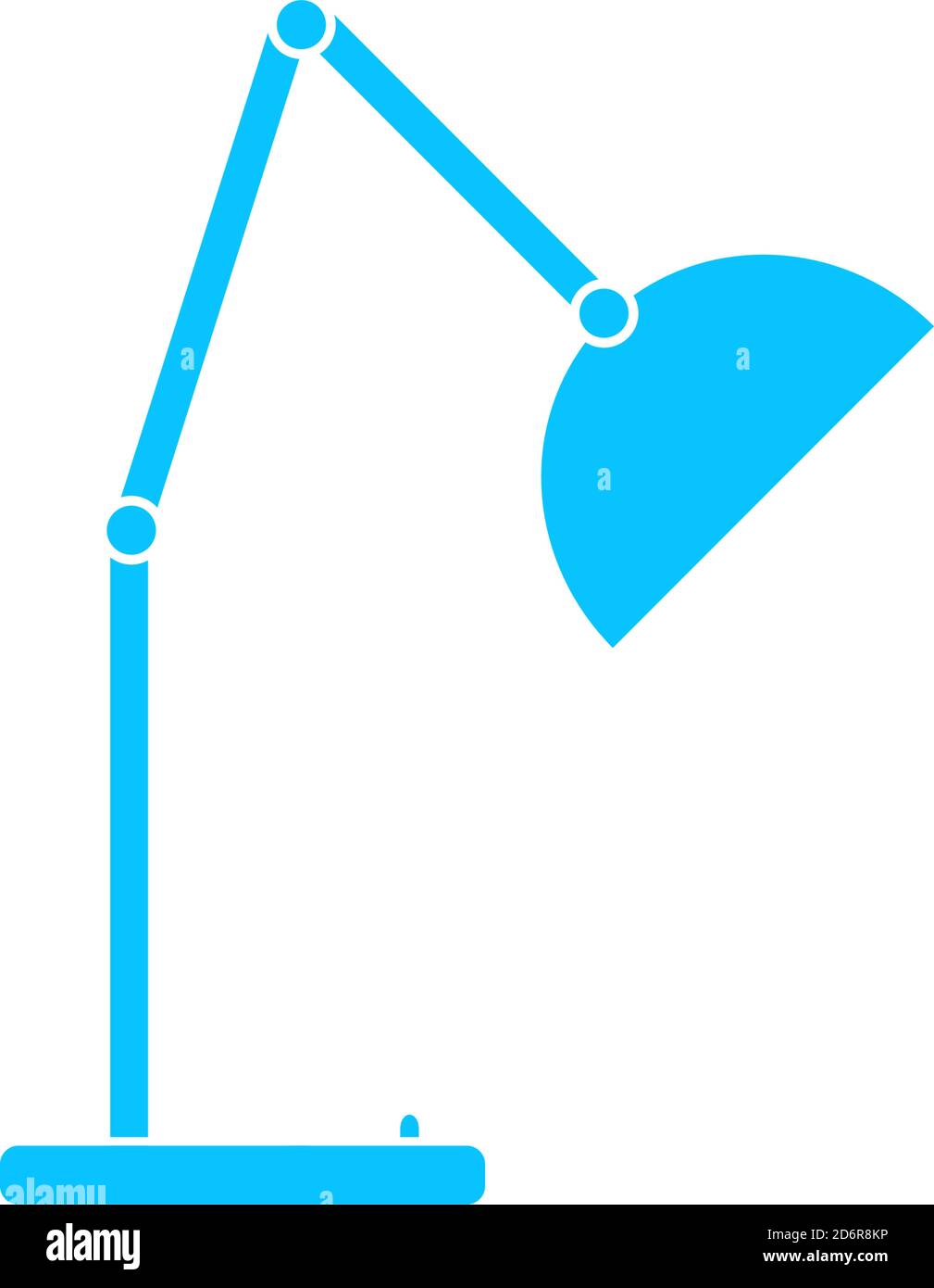 Reading lamp icon flat. Blue pictogram on white background. Vector ...