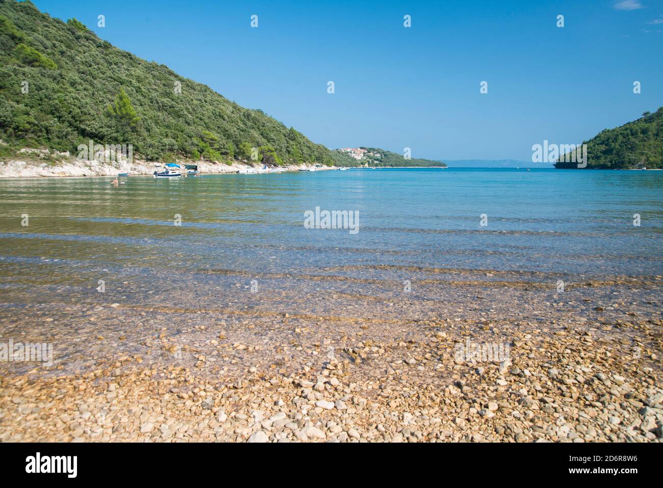 Bay Duga Luka in Istria peninsula, beach, Adriatic Sea, Croatia Stock ...