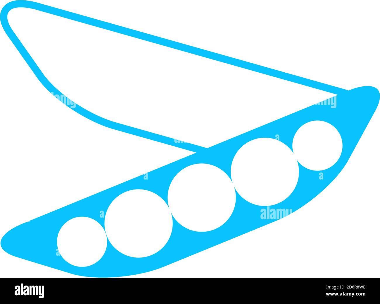 Peas icon flat. Blue pictogram on white background. Vector illustration ...