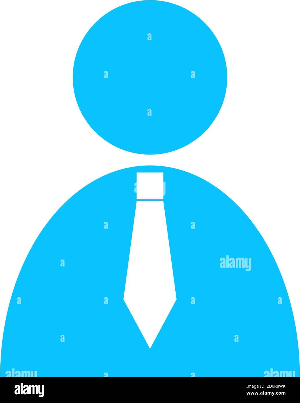 Boss icon flat. Blue pictogram on white background. Vector illustration ...