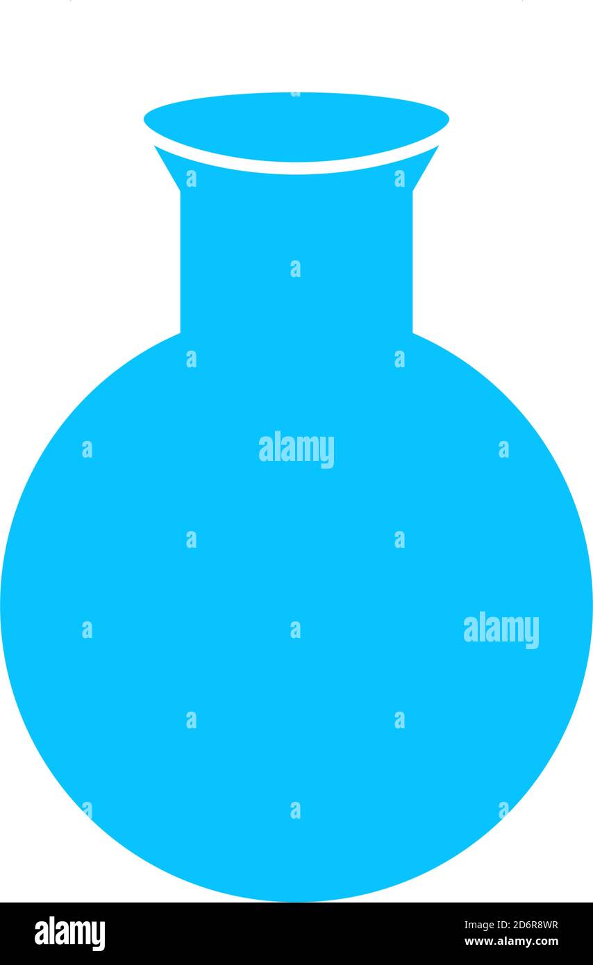 Vase icon flat. Blue pictogram on white background. Vector illustration ...