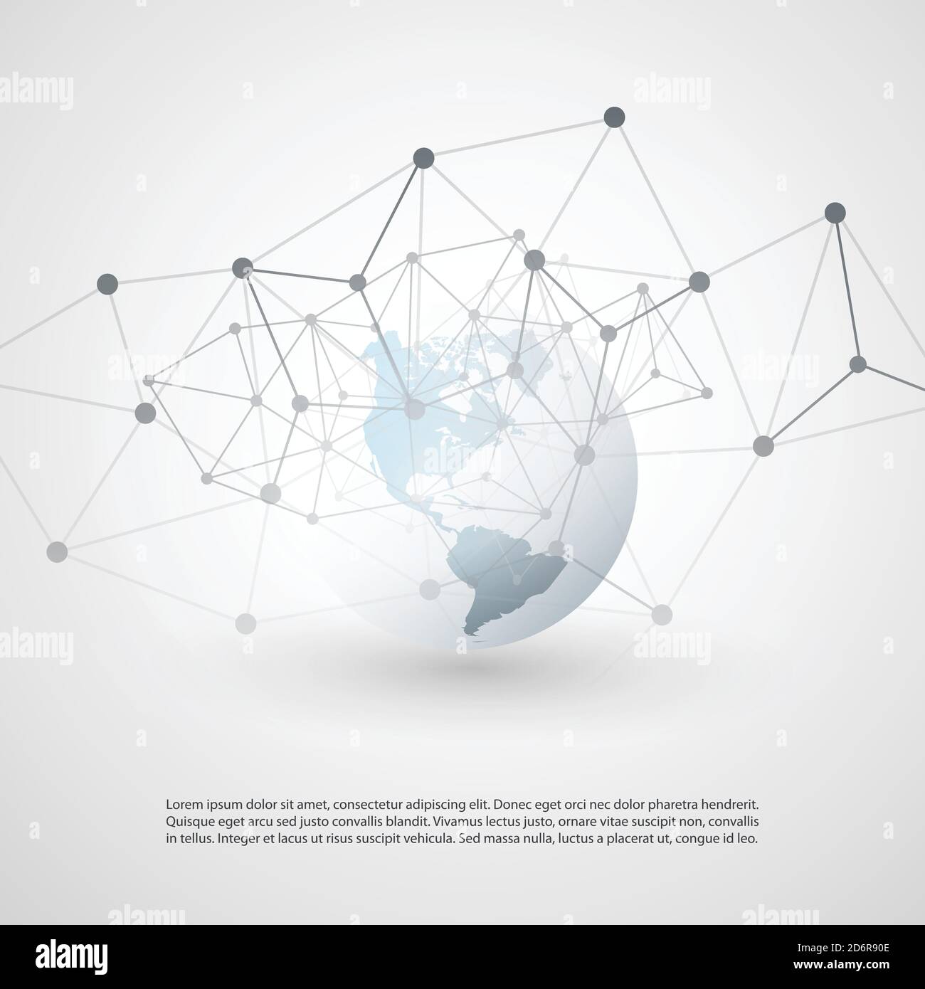 Cloud Computing and Global Networks Concept Design with Earth Globe ...