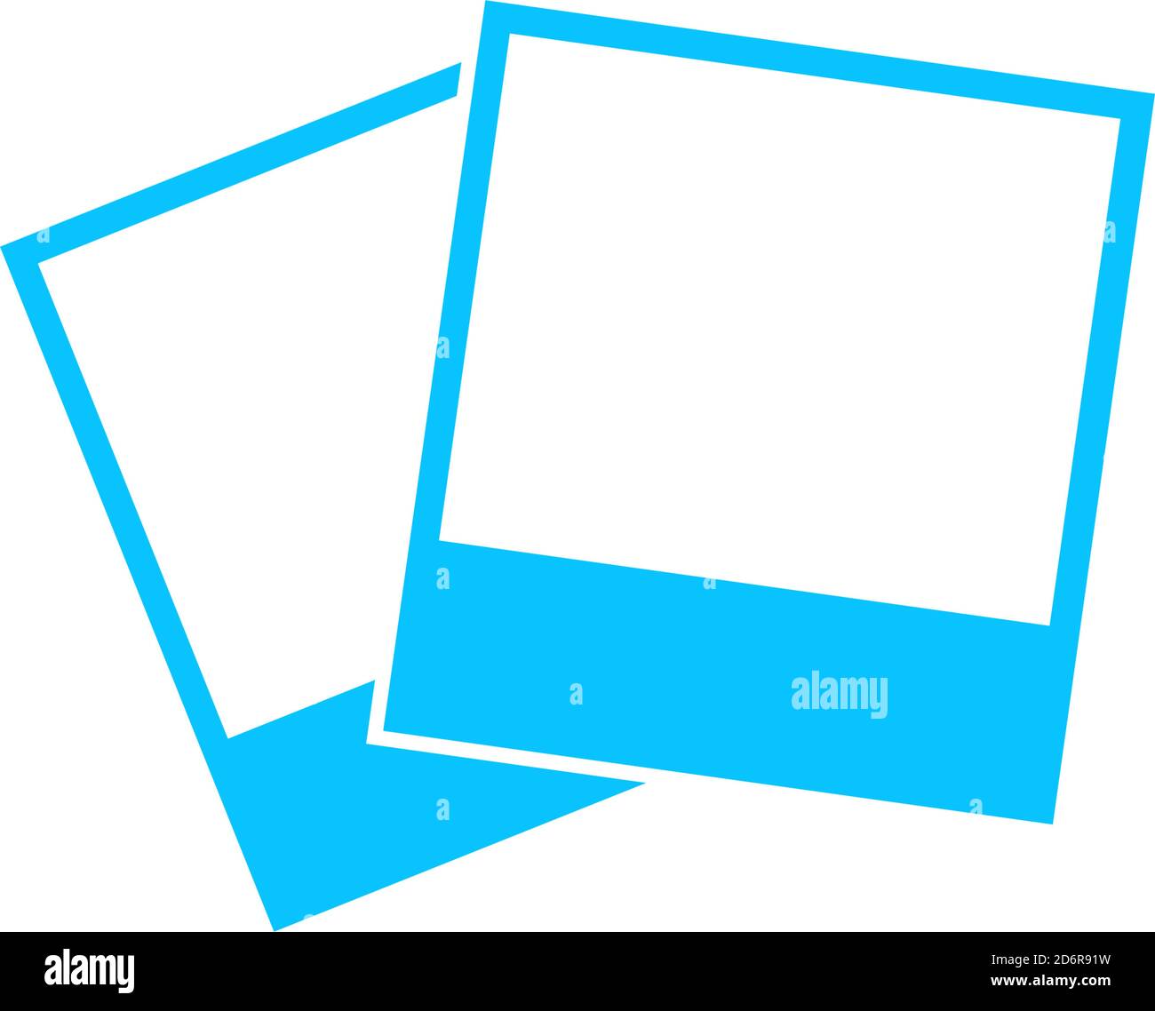 Photos icon flat. Blue pictogram on white background. Vector ...