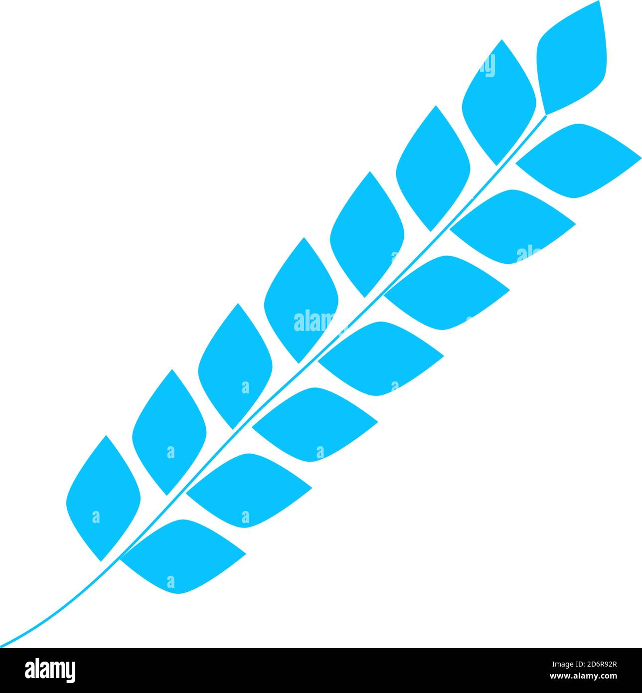 Spica icon flat. Blue pictogram on white background. Vector ...