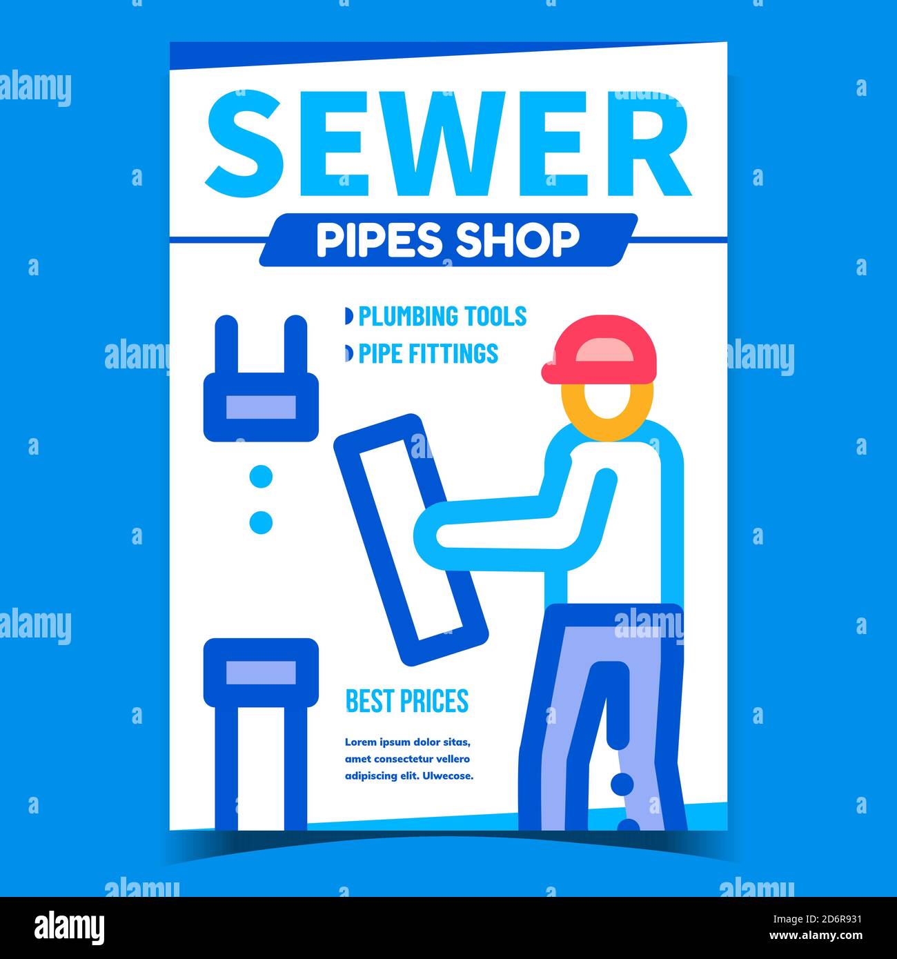 Sewer Pipes Shop Creative Promo Banner Vector Stock Vector Image & Art ...
