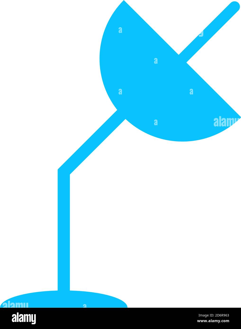 Satellite antenna icon flat. Blue pictogram on white background. Vector illustration symbol ...