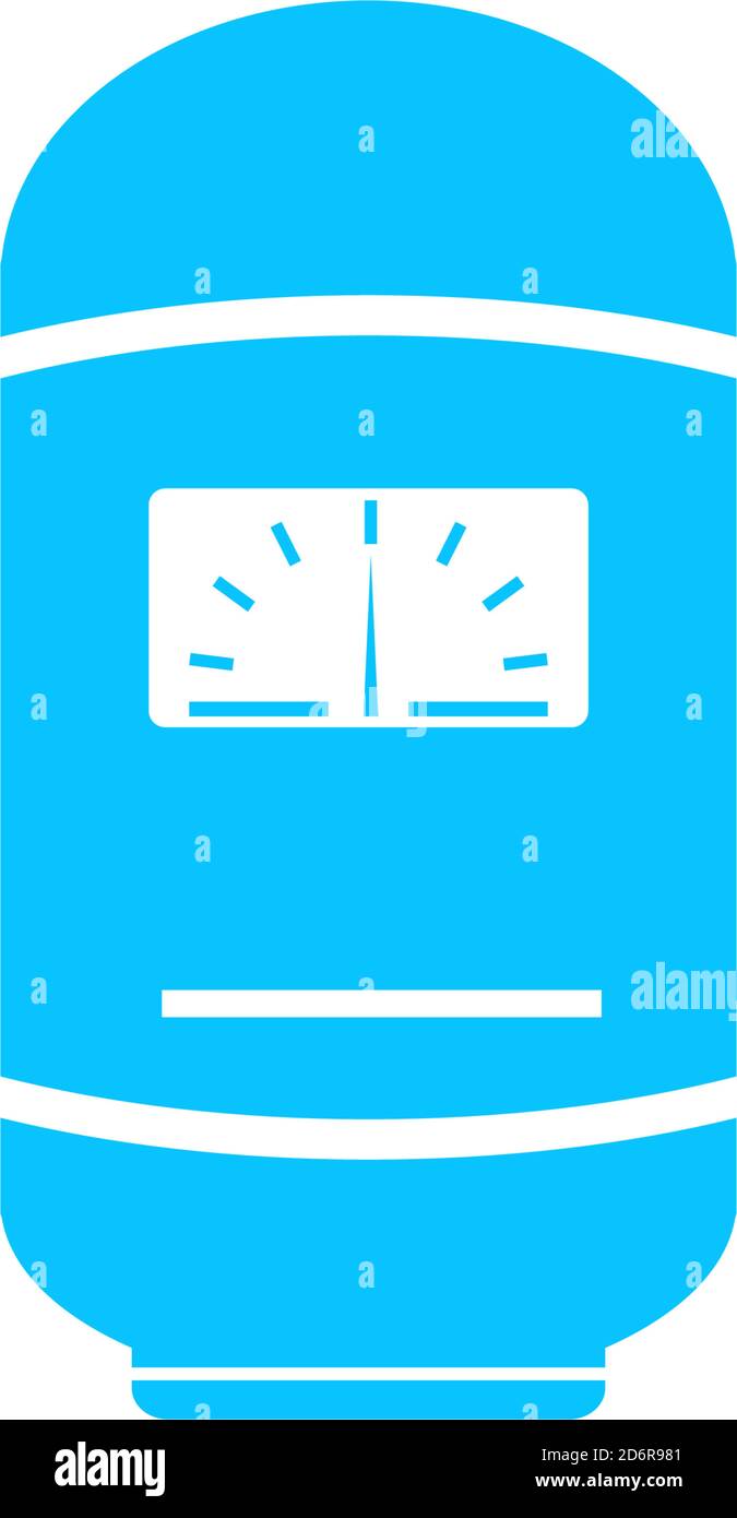 Boiler icon flat. Blue pictogram on white background. Vector ...