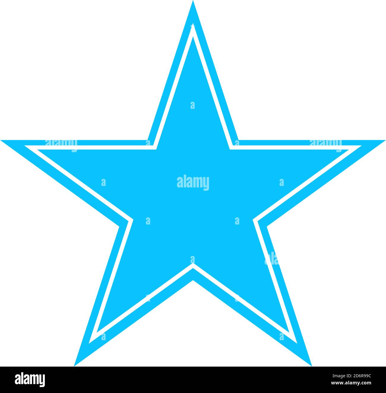 Star icon flat. Blue pictogram on white background. Vector illustration ...