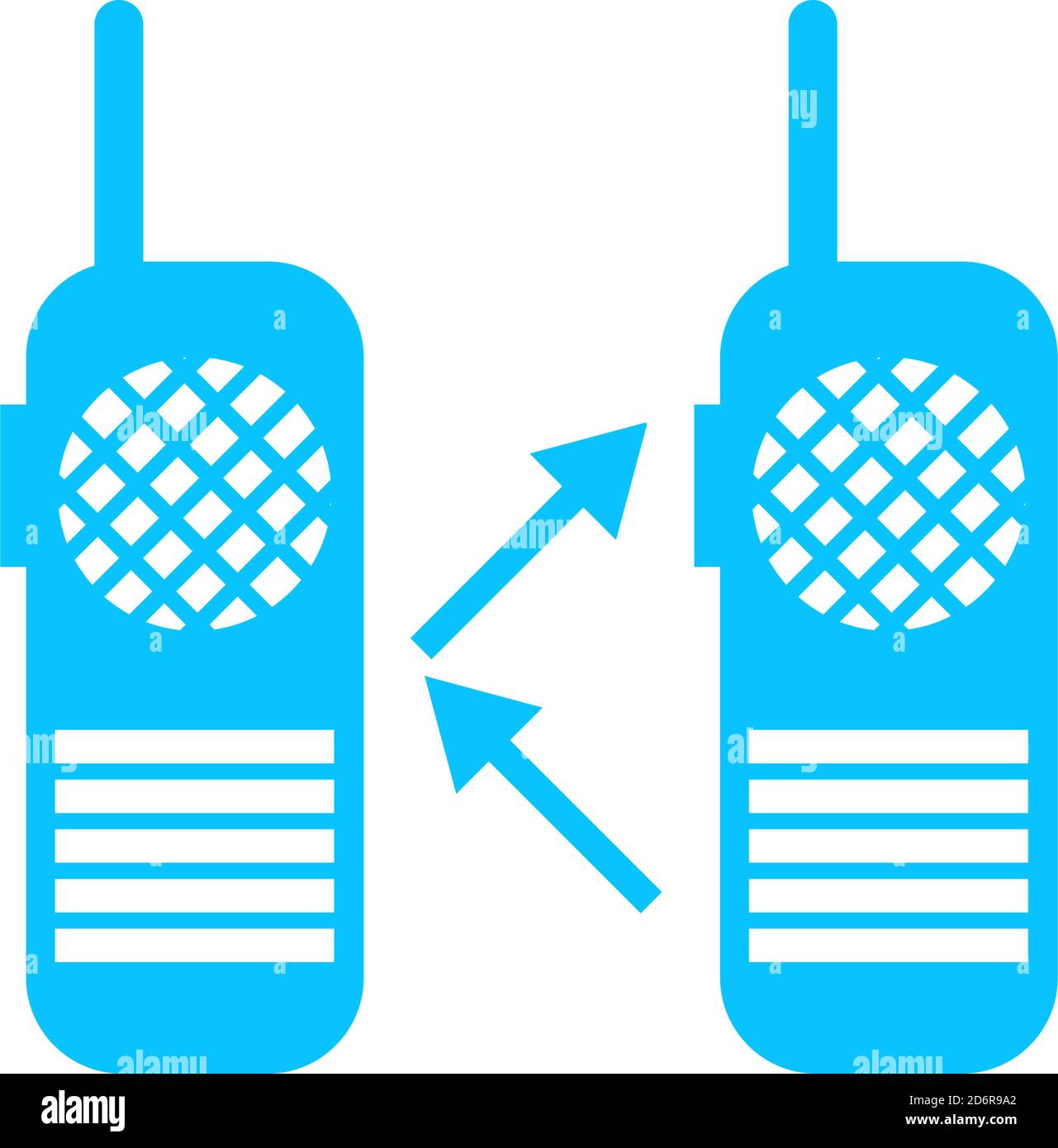 Radio icon flat. Blue pictogram on white background. Vector ...