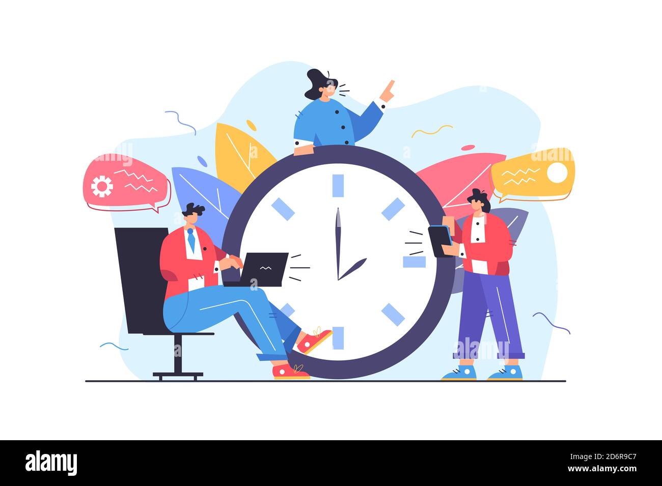 Team on time abstract Stock Vector Images - Alamy