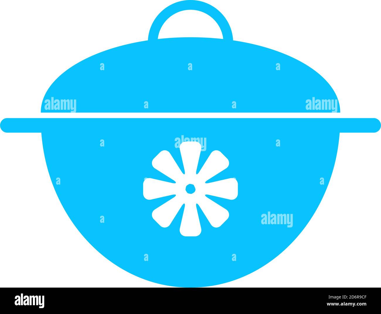 Pan icon flat. Blue pictogram on white background. Vector illustration ...