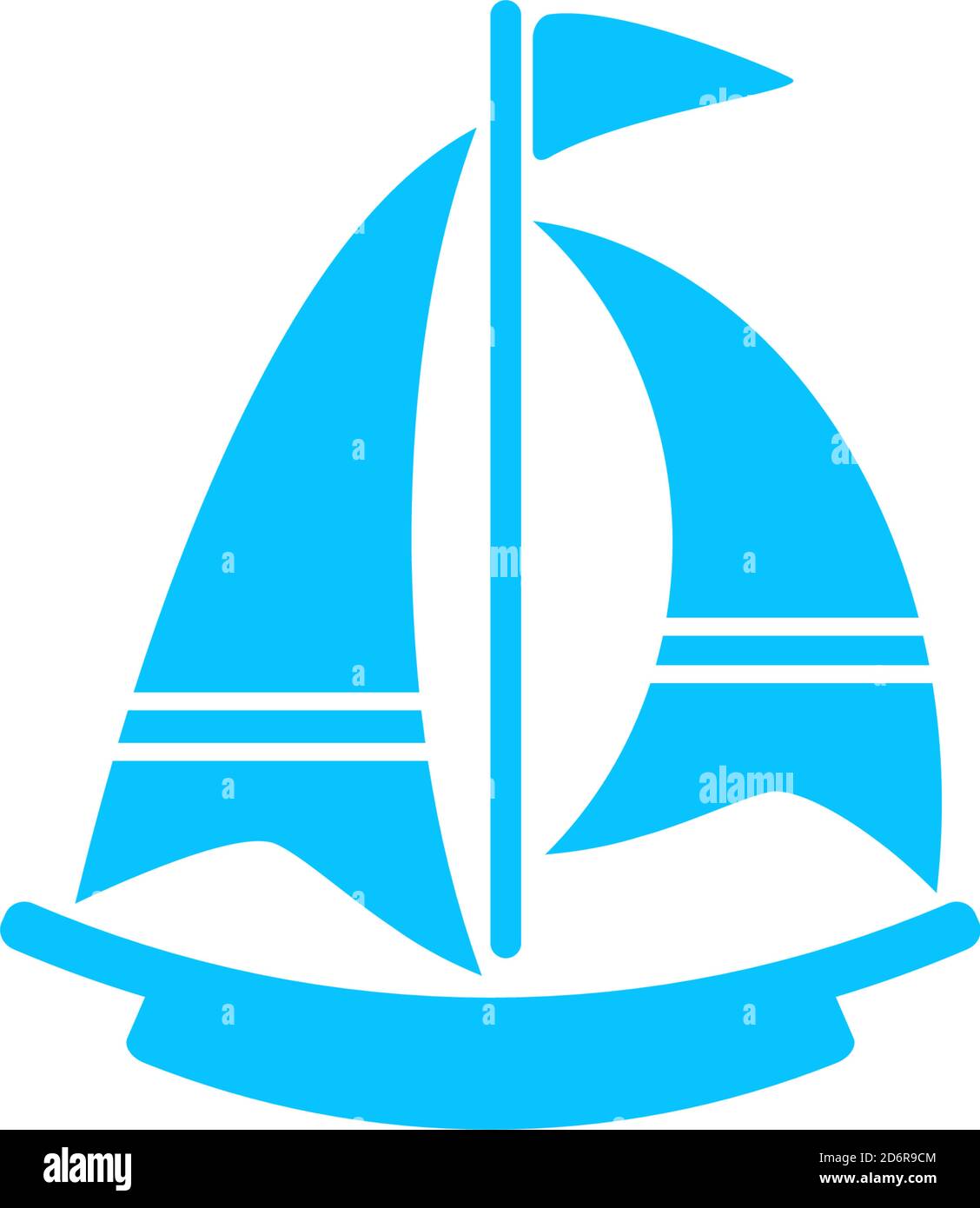 Boat icon flat. Blue pictogram on white background. Vector illustration ...