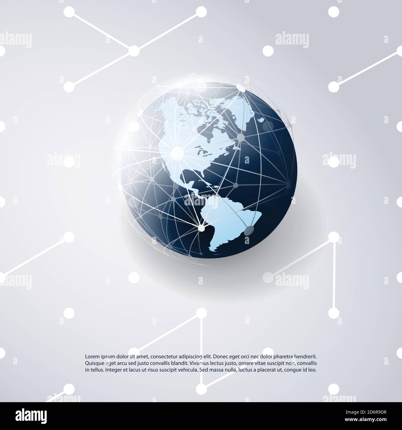 Cloud Computing Global Business and Networks Concept Design with Geometric Mesh Around Earth ...