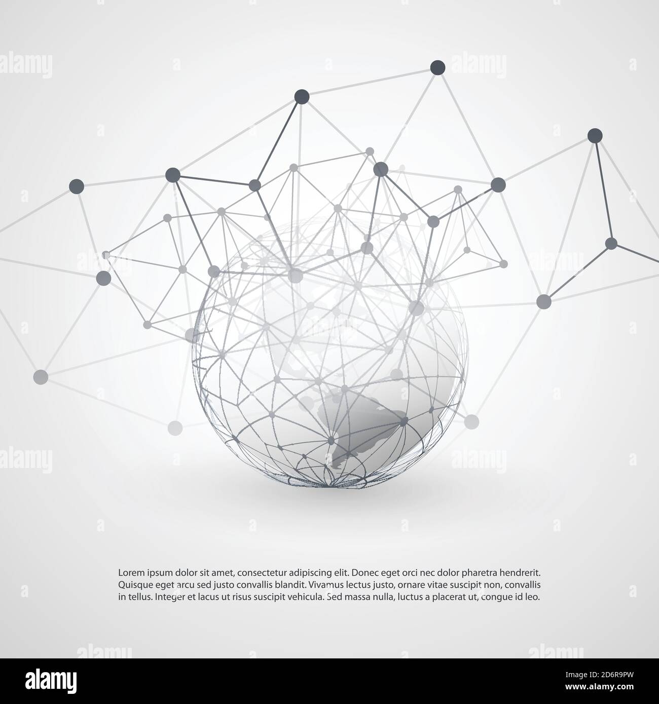 Cloud Computing and Global Networks Concept Design with Earth Globe ...