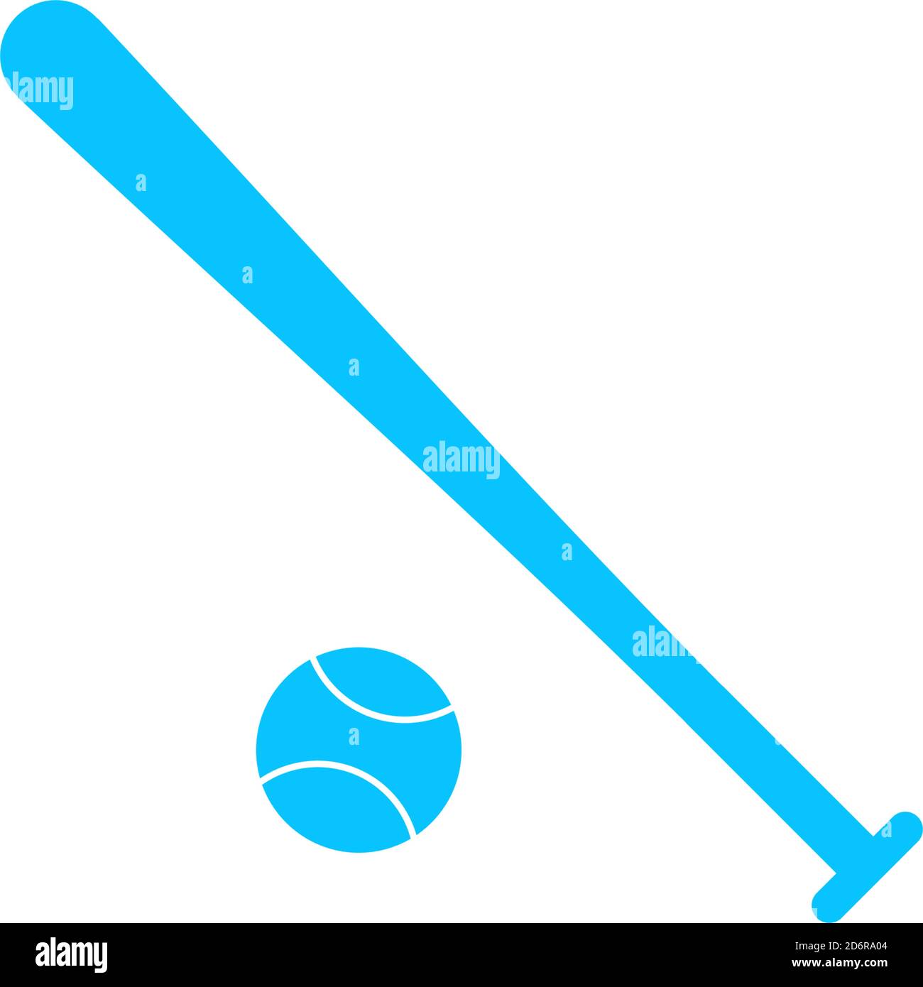 Baseball icon flat. Blue pictogram on white background. Vector ...