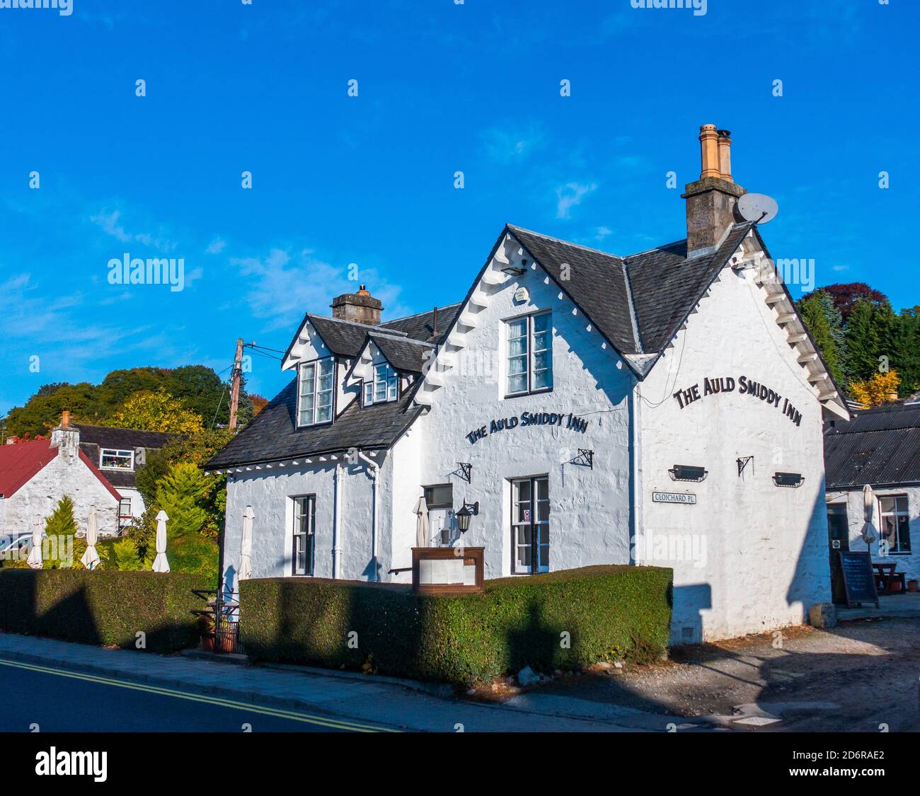 The Auld Smiddy Inn in the town of Pitlochry, Perthshire, Scotland, UK ...
