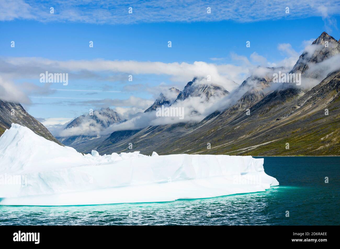 Landscape in the Unartoq Fjord in southern greenland. America, North ...