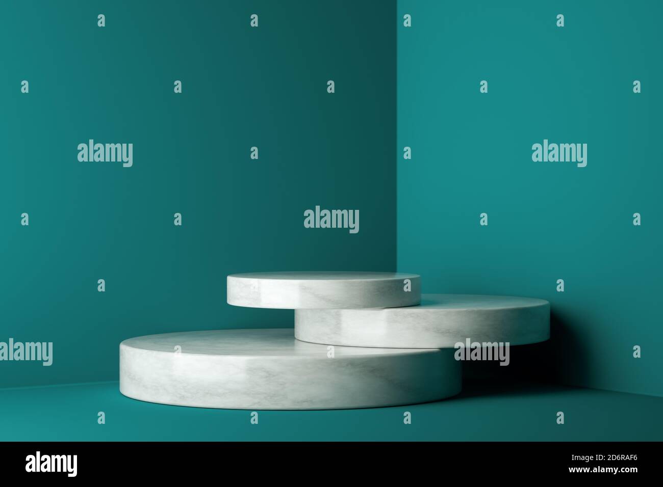 3D rendering of mockup winner podium in abstract minimalism Stock Photo ...