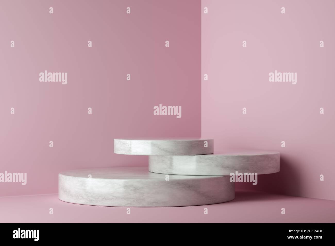 3D rendering of mockup winner podium in abstract minimalism Stock Photo ...