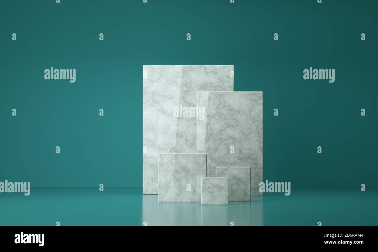 3D rendering of luxury marble squares for product display Stock Photo ...