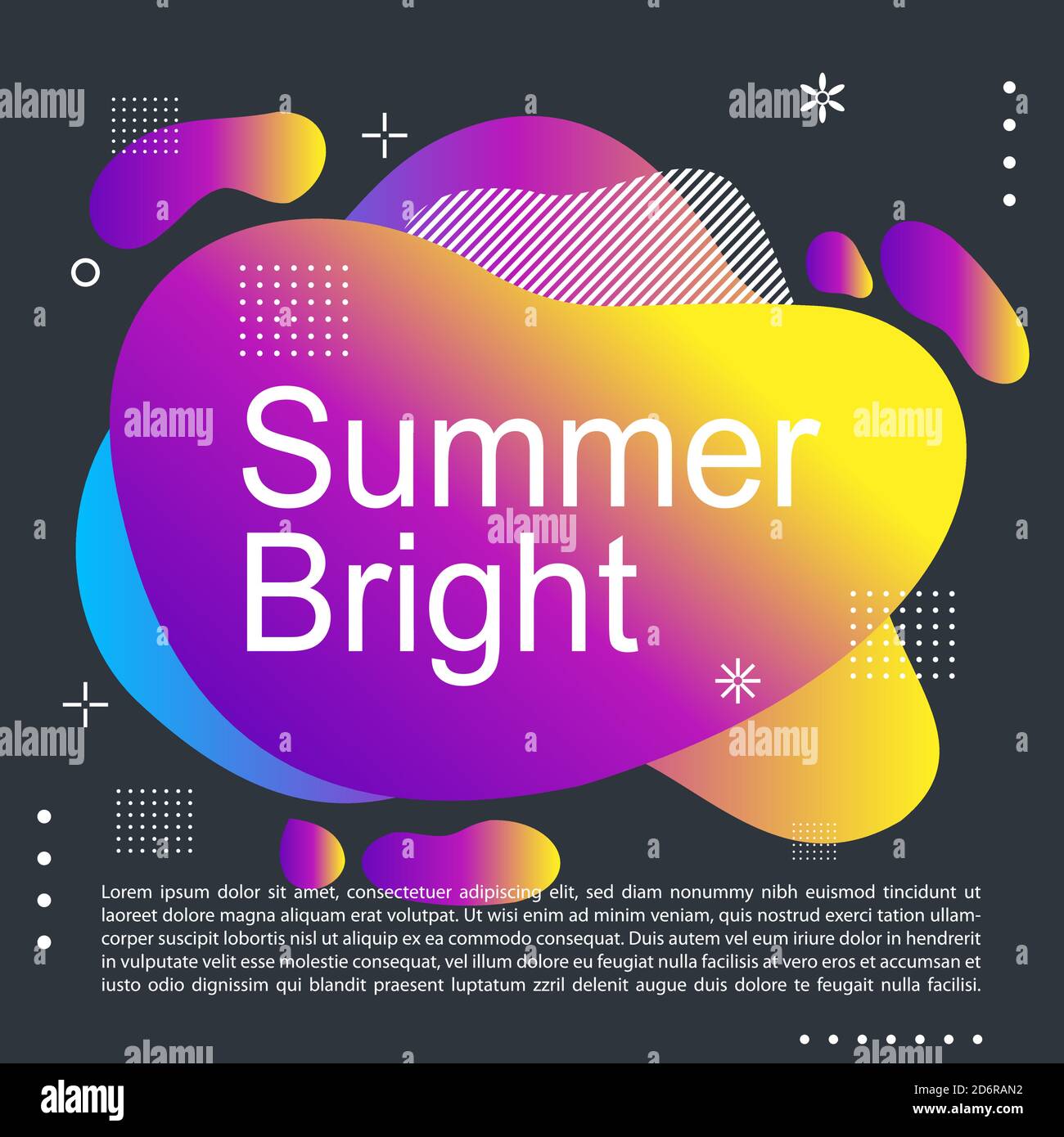 Summer bright party poster wiht colorful liquid form. Club night flyer ...