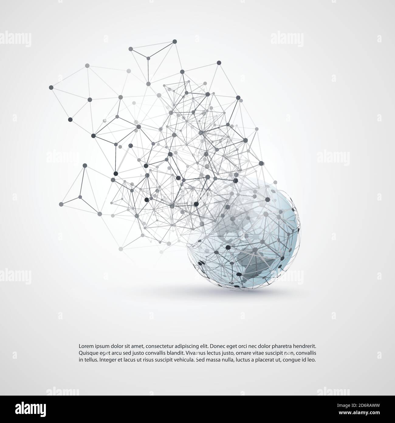 Cloud Computing and Global Networks Concept Design with Earth Globe ...