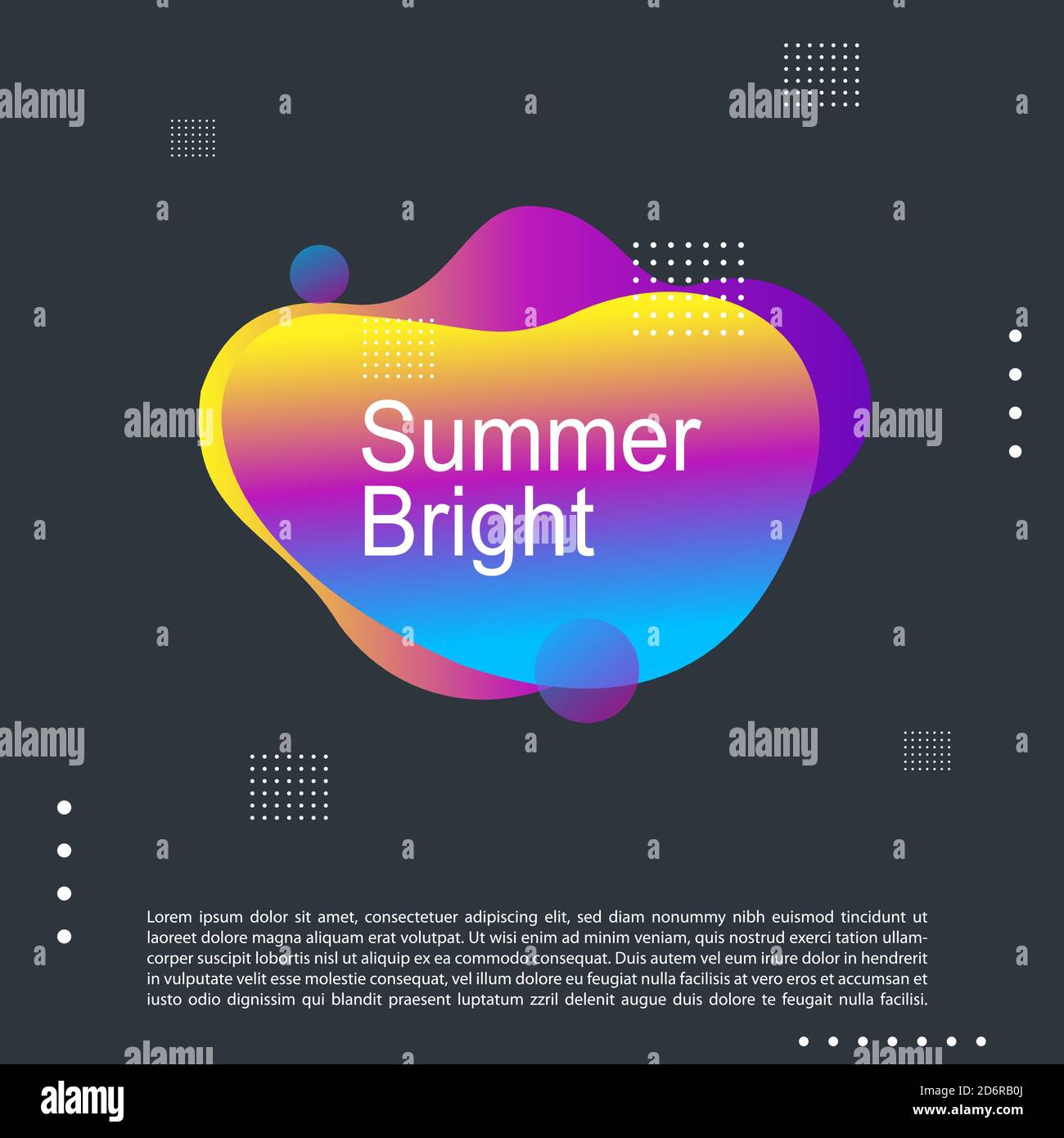 Summer bright party poster wiht colorful liquid form. Club night flyer ...