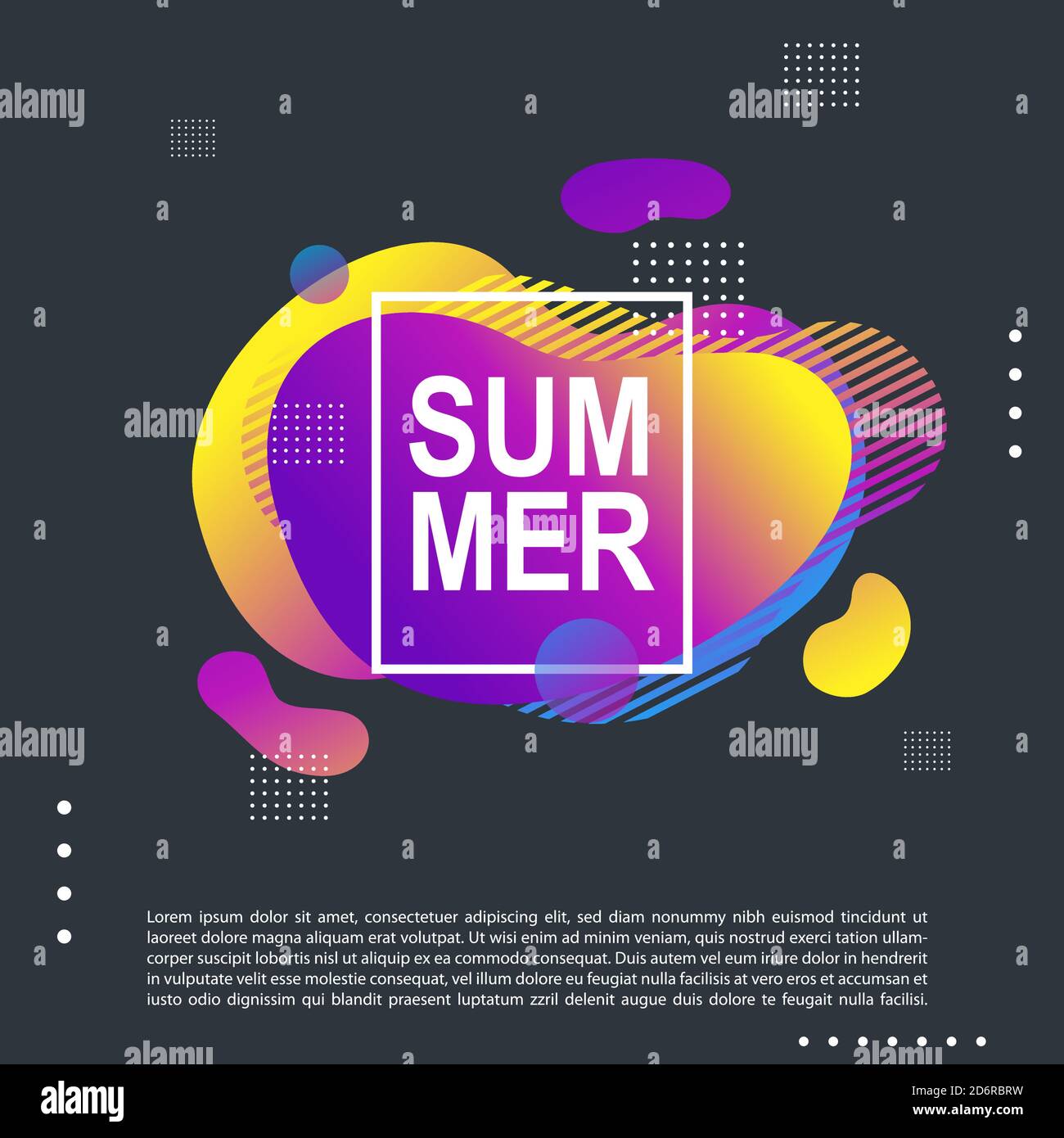 Summer bright party poster wiht colorful liquid form. Club night flyer ...