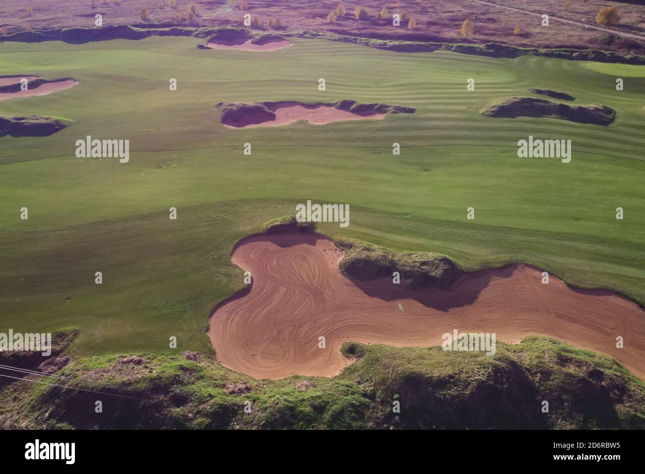 Aerial drone vibrant view golf hi-res stock photography and images - Alamy