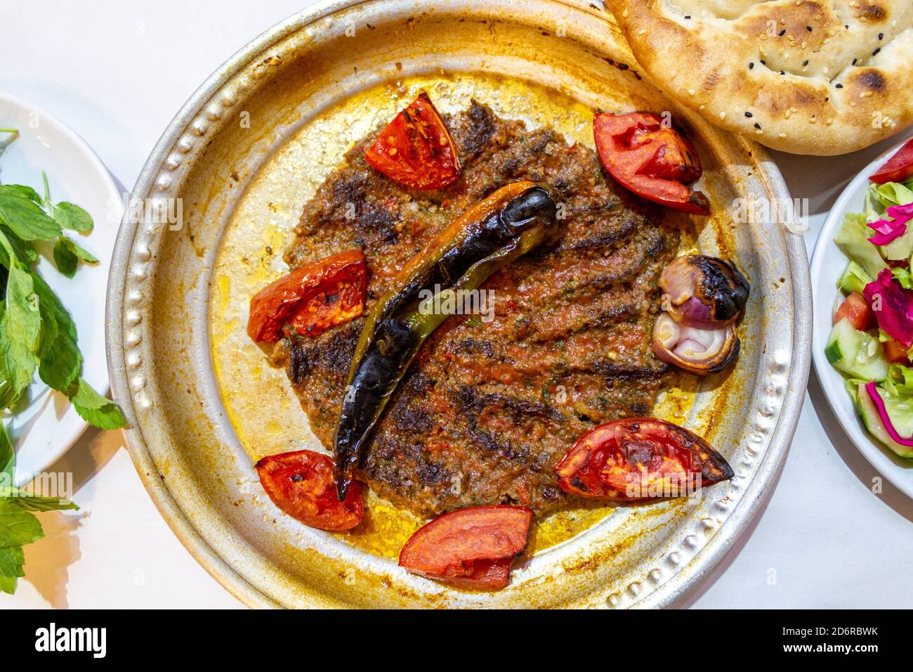 Tepsi kebab ( Tray kebab ) Local Antakya, Hatay Turkish cuisine kebab ...