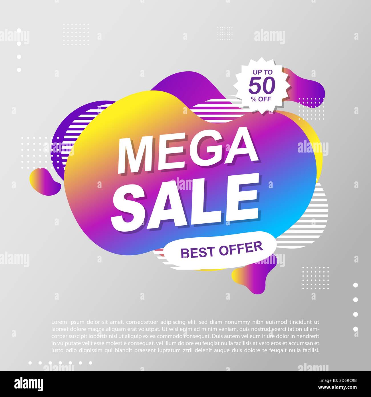 Mega Sale fluid, liquid gradient Banner template Design. You Can use ...