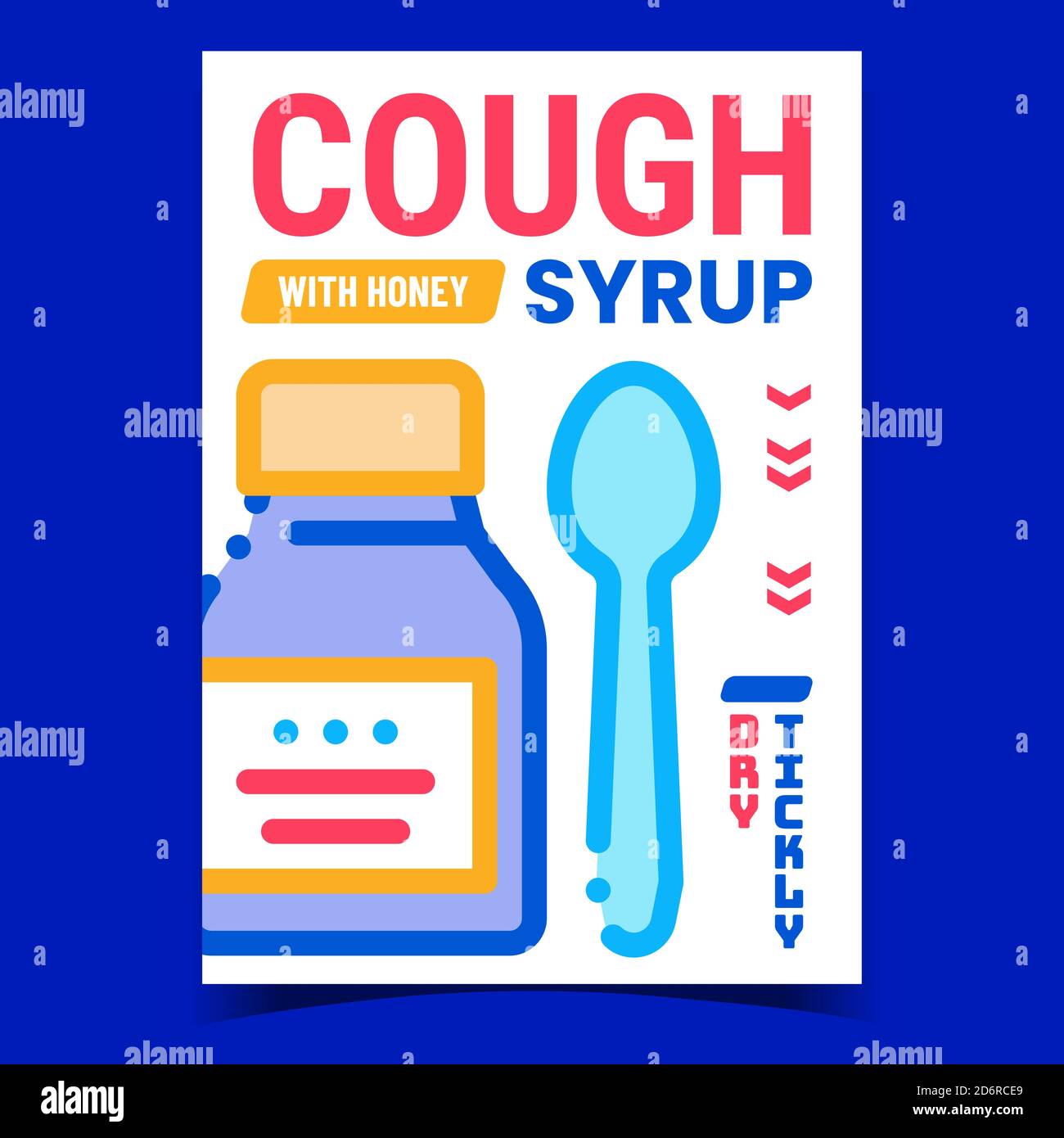 Cough Syrup Creative Promotional Banner Vector Stock Vector Image & Art ...