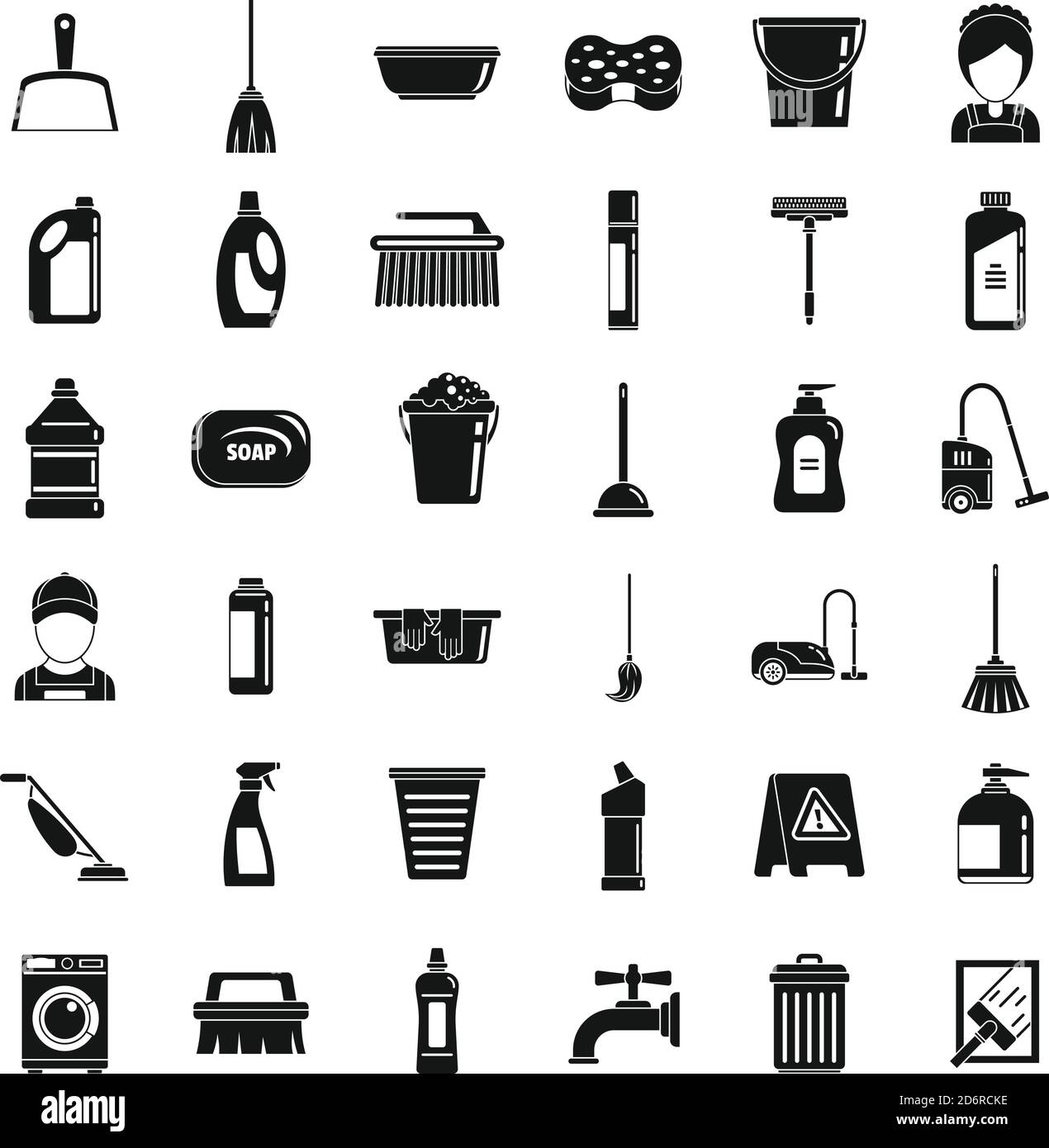 Commercial kitchen staff cleaning Stock Vector Images - Alamy